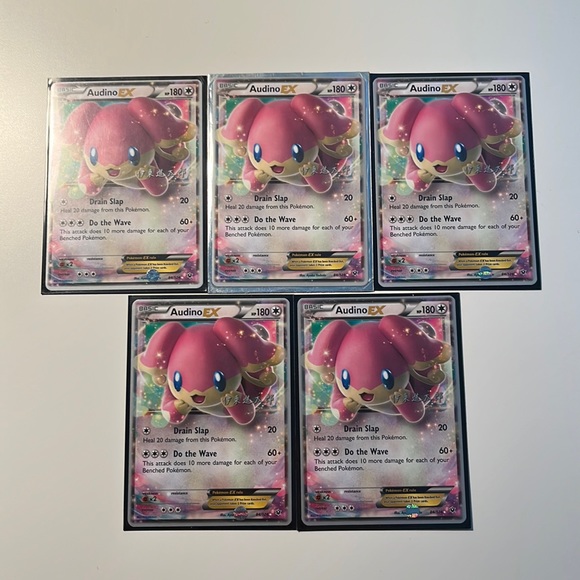 Pokemon | Toys | 5 Audino Ex World Championships 26 Pokemon Cards ...